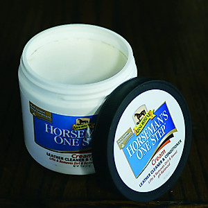 Absorbine Horseman’s One Step Leather Cleaner & Conditioner Cream, Vinyl/Leather Treatment to Clean, Protect, Restore & Prevent Dryness, 15oz