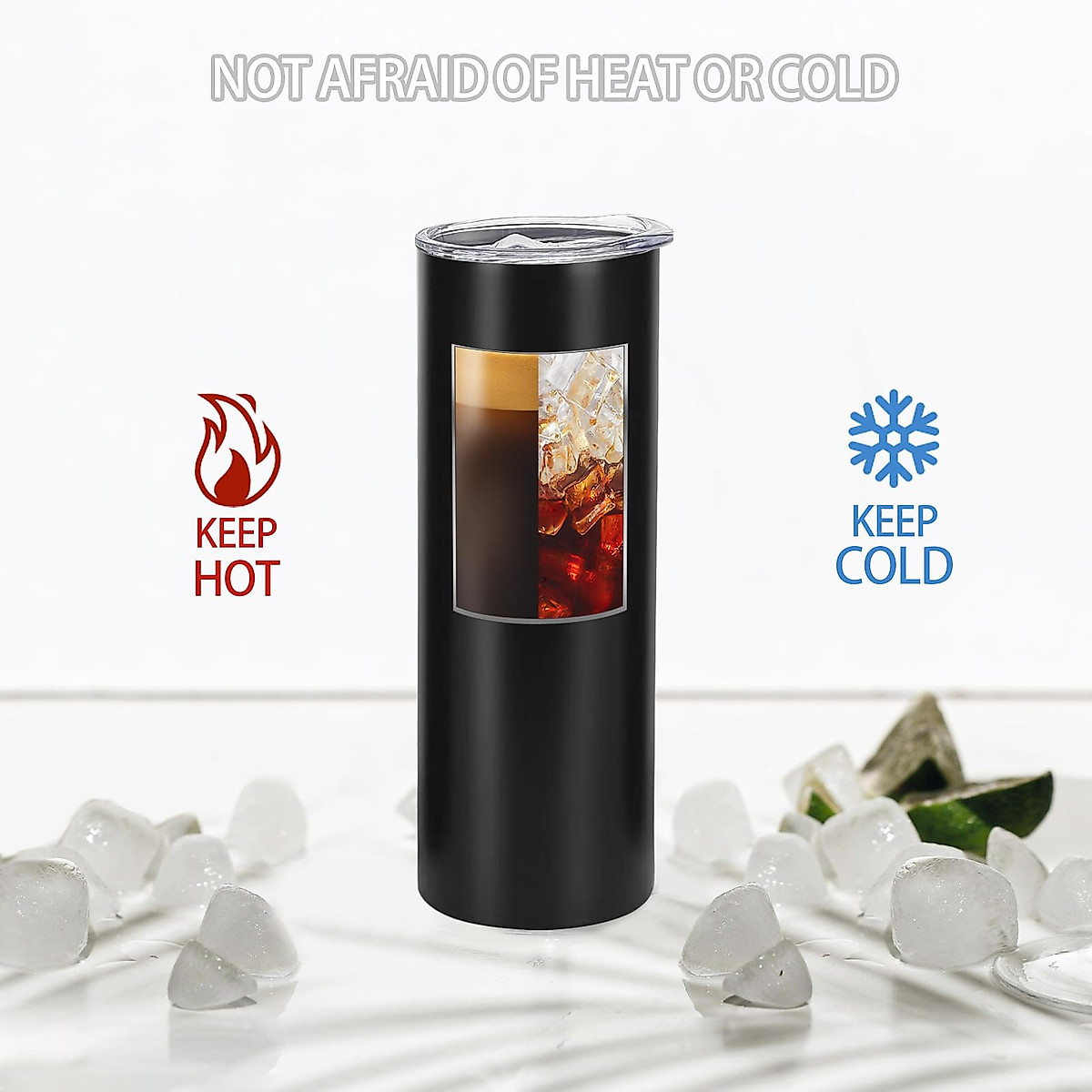 YOUKE OLA 10 Pack Stainless Steel Skinny Tumblers 30oz Bulk Straight Double Wall Insulated Tumbler with Lid and Straw for Travel, DIY Gift, Black