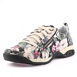 Therafit Sienna Women's Side Zip Sport Casual ShoeFloral / 8