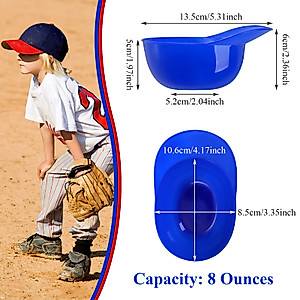 Fasmov 30 Pack Baseball Helmet Ice Cream Snack Bowl, 8 oz Mini Baseball Cap Bowls Kids Helmet Chip Bowl, Baseball Snacks Mini Dessert Cups for Ice Cream Party Supplies (Red, Blue, White)
