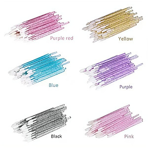 YSAFAI 600 Pieces Crystal Lip Brush Disposable Lip Gloss Wands Lipstick Applicator