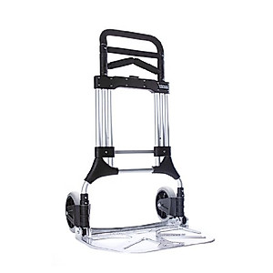 Vergo Industrial 400 lb Capacity Heavy Duty Folding Hand Truck Dolly Cart with Telescoping Handle, Aluminum Foldable Cart with Wheels (S300L)
