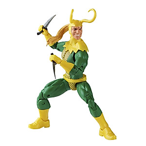Marvel Legends Series Loki 6-inch Retro Packaging Action Figure Toy, 3 Accessories