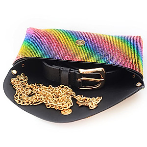 PTcuofu Small Shoulder Bag Lightweight Bag with Crystal Multifunction for Women (Colorful)