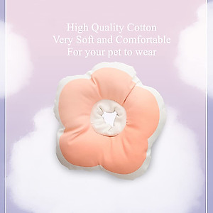 LAVVICHA Soft Cat Cone Collar Waterproof Adjustable Pet E Collar Cute Pink Flower Collar for Cats Small Dogs Kitten Puppy After Surgery Prevent Licking(Pink,Small)