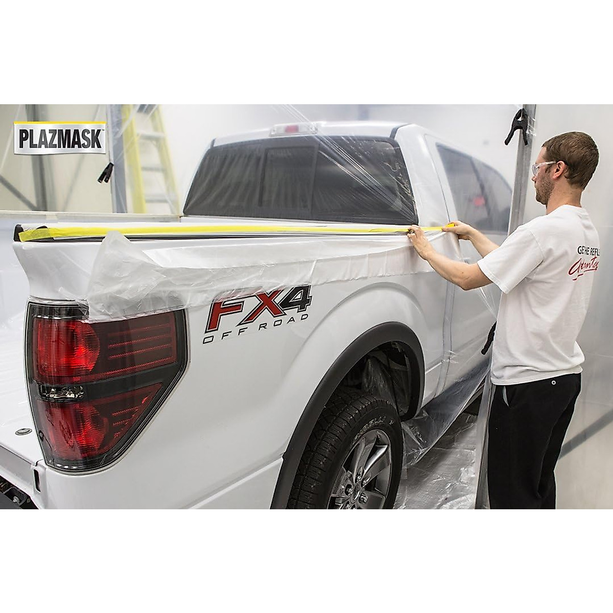 PlazMask Pre-Taped Masking Film, 5-Feet X 65-Feet