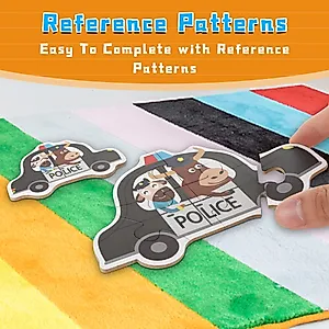 FLYINGSEEDS 6 Packs Vehicles Shaped Wooden Jigsaw Puzzles for Toddlers 1-3, Easy Puzzles with Pattern Blocks, Montessori Learning Toys Preschool Educational Game Class Teaching Best Gifts for Kids 2-4