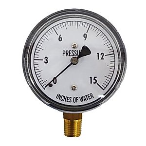 Kodiak Controls KC25-15"H2O Low Pressure Gauge 15" WC