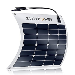 ExpertPower 50W Flexible Solar Panel| High-Efficiency Module with Monocrystalline Maxeon Solar Cells for RV, Boat, Camping and Generator Charging Applications
