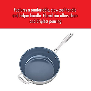 ZWILLING Spirit Ceramic Nonstick Perfect Pan, 4.6-qt, Stainless Steel