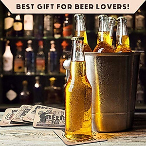 Funny Coasters for Drinks, 8 Set Coasters Cork Base, Beer Coasters for Drinks Funny, Bar Coasters Funny Ideal for Man Cave, Coasters with Sayings, Funny Coasters, Housewarming Gift for Beer Lovers