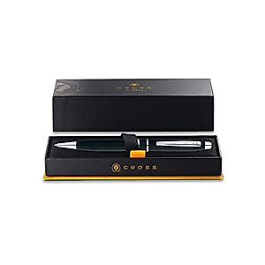Cross Stratford Black Lacquer Ballpoint Pen with Chrome Appointments
