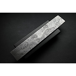 Forged Factory Damascus Steel Billet for Knife Making, Snake Pattern, 12 inches