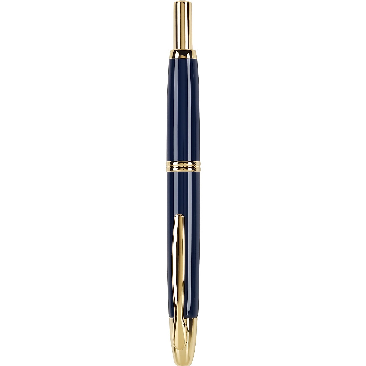 PILOT Vanishing Point Collection Refillable & Retractable Fountain Pen, Blue Barrel with Gold Accents, Blue Ink, Medium Nib (60266)