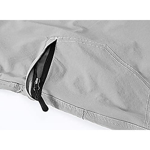 TBMPOY Men's Hiking Cargo Shorts 9" Lightweight Water Resistant Quick Dry Travel Shorts with 6 Pockets for Outddor Golf Camping Light Grey 40