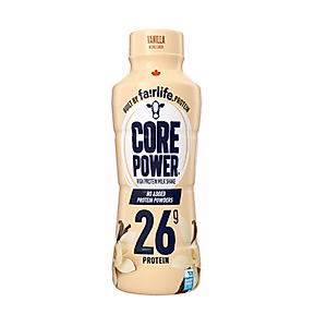 Fairlife Core Power 26g Protein Milk Shakes, Vanilla, (Pack of 4) Made with Canadian Milk, 414mL/14 fl. oz. (Shipped from Canada)
