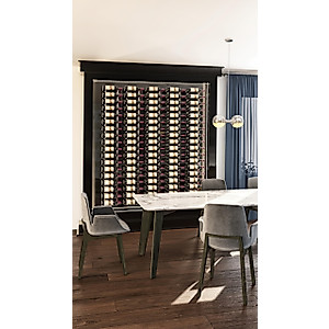 W Series Luxe Wine Rack 6 - Double Depth, Metal Wall Mounted Wine Rack - Modern, Easy Access Wine Storage - Space Saving Wine Rack with Storage Capacity (36 Bottles, Golden Bronze)