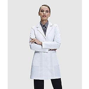 Dr. James Lab Coat for Women, Tailored Fit, Feminine Design, White, 33 Inch Length (6)