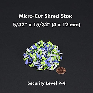 Aurora AU608MB High-Security 6-Sheet Micro-Cut Paper Credit Card Shredder with 3.5-Gallon Wastebasket, 4-Minute Continuous Running Time, Security Level P-4