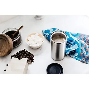 PRESSE by Bobble French Coffee Press And Insulated Stainless Steel Travel Tumbler for On-The-Go Brewing - 13 oz (Stainless Steel)