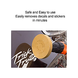 S SATC Decal Eraser Wheel Pin Stripe Removal Tool 1 Pack Adhesive Remover Wheel with Pad & Adapter Graphics Removal Tool Eraser