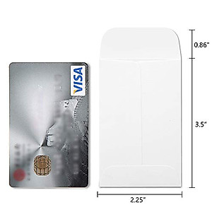 ValBox #1 Coin Envelopes 500Pcs/Box 2.25 x 3.5" Small Parts Envelope with Gummed Flap for Home, Garden or Office Use, White Kraft Seed Envelopes