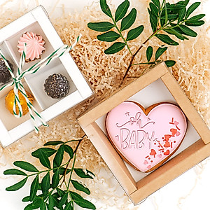 6 Pcs Baby Shower Fondant Embosser Cookie Stamps 3D Design Baby Shower Cookie Cutters Stamp for Party Decorating Fondant Icing Cupcake Cake(Baby)