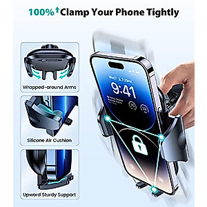 VICSEED Phone Mount for Car [Off-Road Stable][Thick Case & Big Phones Friendly] 3 in 1 Car Phone Holder Mount Suction Cell Phone Holder Car Dashboard Windshield Air Vent Car Mount for iPhone Samsung