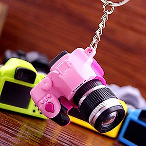 JJLFresheners Camera Keychain with Sound, Key Ring Decor Bag Wallet Pendant, Mini Camera Design Keychain Cute Novelty Ring Child Toy Kids Key Chain Pendant Creative Gift Key Chain Decorative