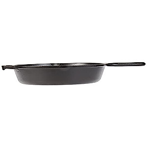 Lodge 10 Inch Cast Iron Chef Skillet. Pre-Seasoned Cast Iron Pan with Sloped Edges for Sautes and Stir Fry.