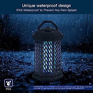 Upenjok Bug Zapper Outdoor and Indoor,18W Mosquito Zapper - 4200V High Powered Waterproof Electric Bug Zapper Mosquito Zapper - Insect Fly Trap for Home Backyard Patio