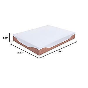 PrimaSleep 10 Inch Multi-Layered Memory Foam Mattress, Brown, Full Size