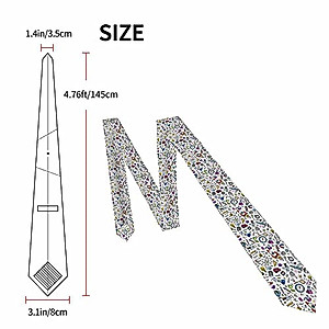 Yekiua Scientific Formulas Calculations Ties Vintage Physics Mathematics Astronomy Education Science Old Sketch Men's Business Necktie For Husband Father Valentine's Day Father's Day Gift