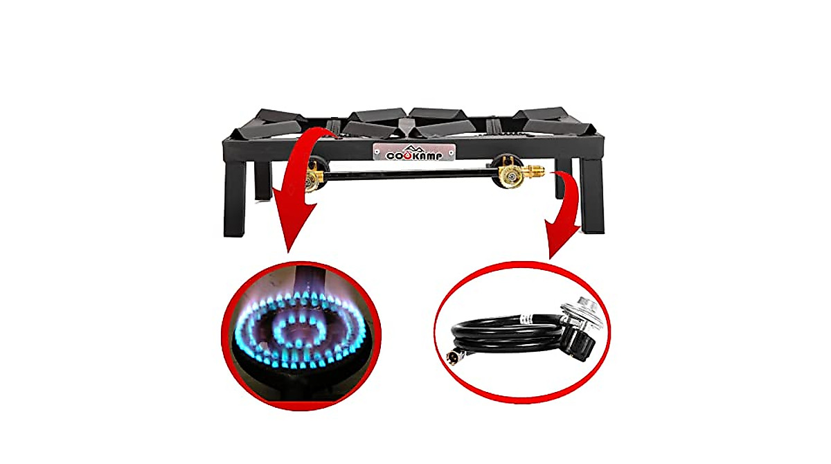 COOKAMP Double Burner Camp Stove for Outdoor Cooking