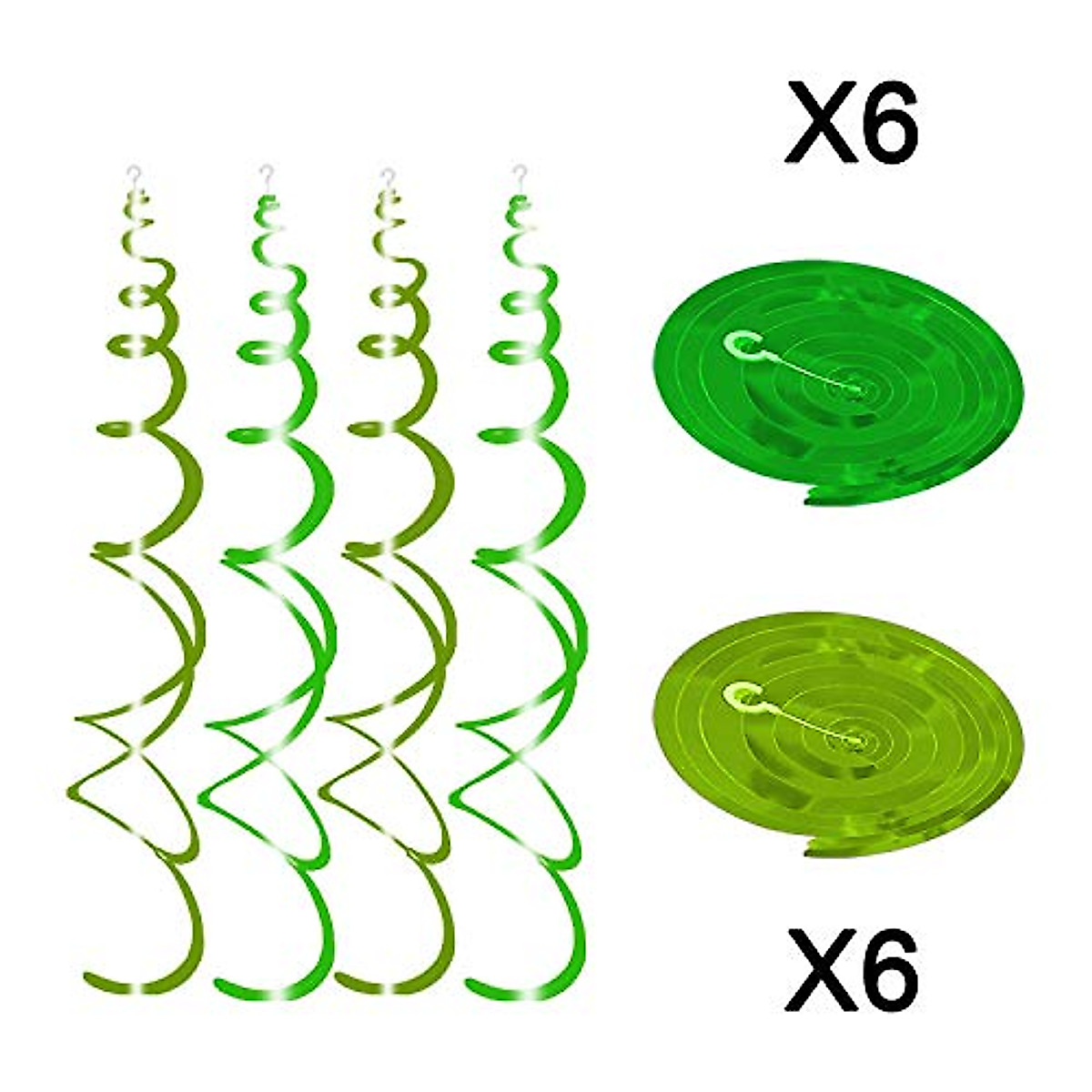 Tifeson St. Patrick's Day Decorations Hanging Swirls - 36 PCS Shamrock Clover Leprechaun Horseshoe Ceiling Foil Swirls for Lucky Day Home Office Decor - Saint Patrick's Day Irish Party Hanging Decorations Supplies