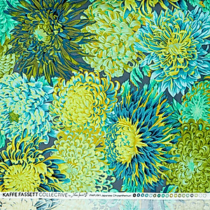 Kaffe Fassett Collective for FreeSpirit Japanese Chrysanthemum Forest, Fabric by the Yard