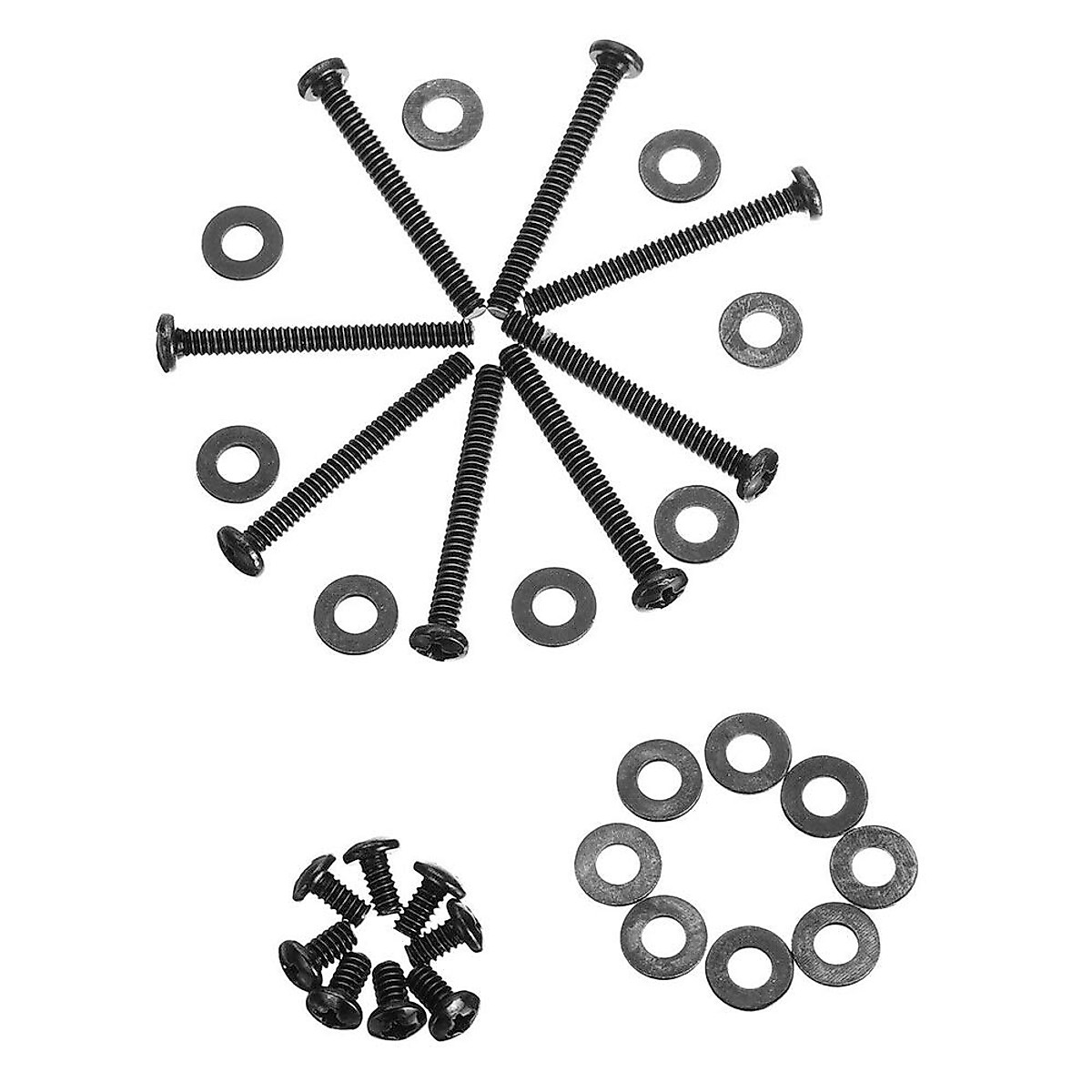 Water Cooling Radiator Fitting Screws Fan Mounting Screw Kit Durable Metal Water Cooling Radiator Screw Kit (Black)