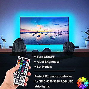 SUPERNIGHT RGB LED Light Strip Remote Controller, 44 Keys IR Remote Controller Replacement for SMD 5050 3528 2835 RGB LED Strip Lights