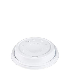 DART 16EL White Cappuccino Plastic Lid Fit For Hot/Cold Foam Cup
