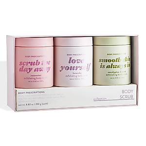 Body Prescriptions Exfoliating Body Scrub – Body Cleanser for Nourished, Ultra-Smooth Skin, Lavender, Rosewater, Eucalyptus & Mint