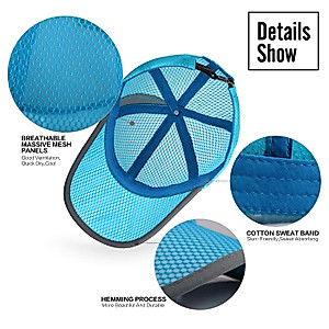 ELLEWIN Unisex Breathable Full Mesh Baseball Cap Quick Dry Running hat Lightweight Cooling Water Sports Hat