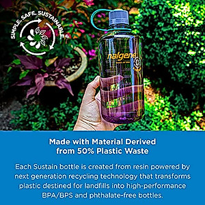 Nalgene Tritan Narrow Mouth BPA-Free Water Bottle, Clear, 32 oz