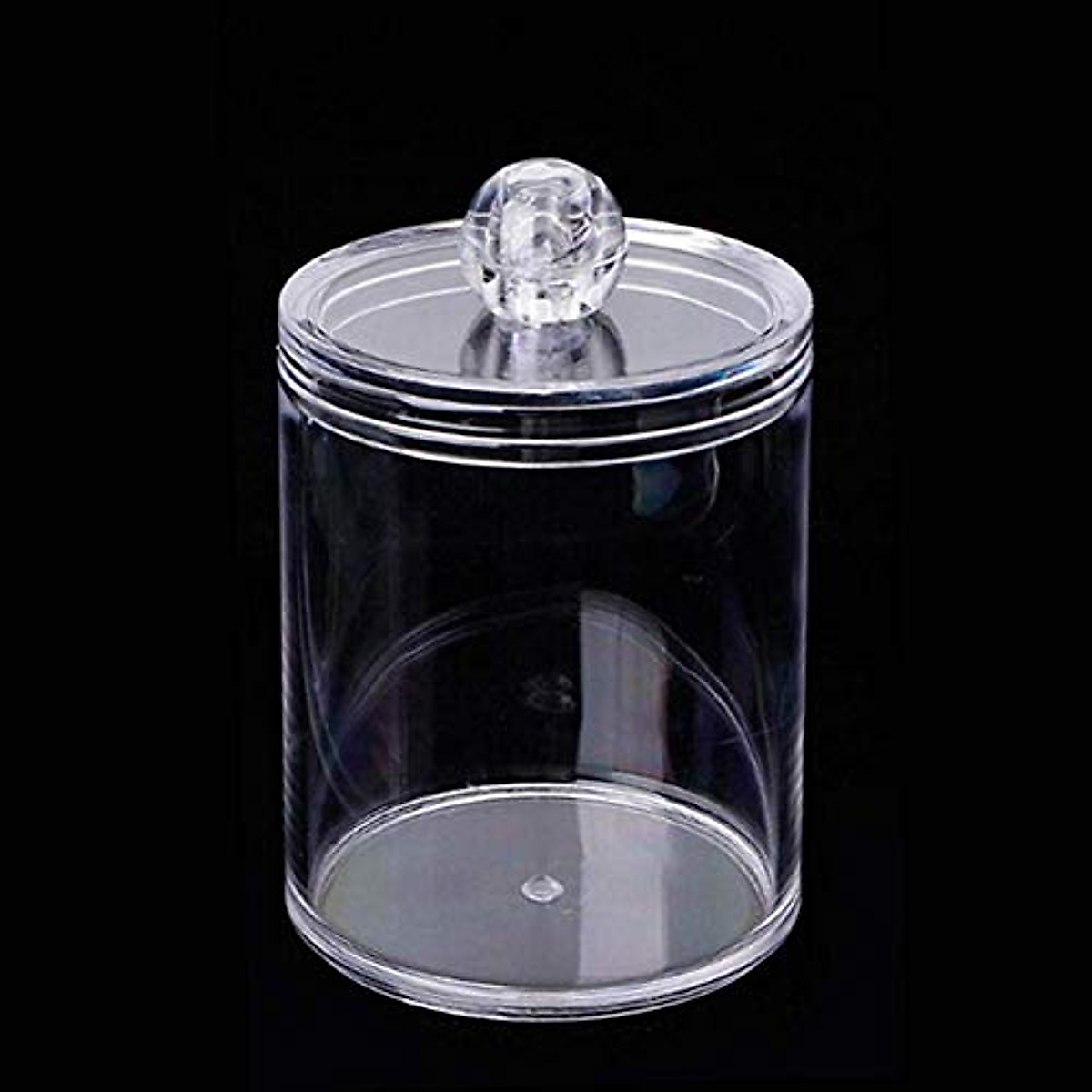 AXX Qtip Dispenser Apothecary Jars Bathroom - Qtip Holder Storage Canister Clear Plastic Jar for Cotton Ball,Cotton Swab,Q-Tips,Cotton Rounds