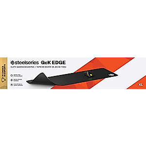 SteelSeries QcK Gaming Mouse Pad - XL Stitched Edge Cloth - Extra Durable - Sized to Cover Desks