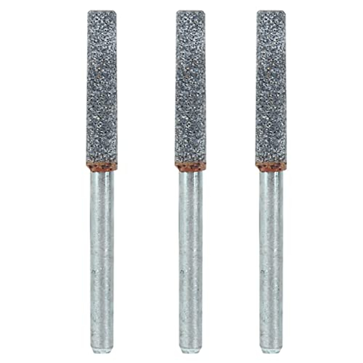 Syrisora Chainsaw Grinding Stone, 7 * 2 * 1 3Pcs 4mm 5/32in Diamond Chainsaw Sharpener Burr Stone, File Sharpening Tool for Rotating Tool