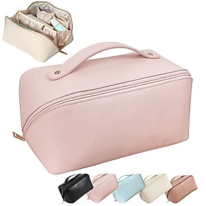 Ovenot Large Capacity Travel Cosmetic Bag with Handle and Divider - Multifunctional Makeup Bag for Easy Access, Waterproof