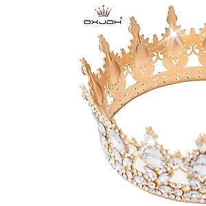 Gold Tiaras and Crowns for Women Rhinestone Wedding Crowns Princess Queen Crown for Girls Crystal Hair Accessories for Bridal Birthday Party Prom Halloween Cos-play Costume Christmas