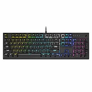 Corsair K60 RGB Pro Low Profile Mechanical Gaming Keyboard - CHERRY MX SPEED Mechanical Keyswitches – Slim and Streamlined Durable Aluminum Frame - Customizable Per-Key RGB Backlighting