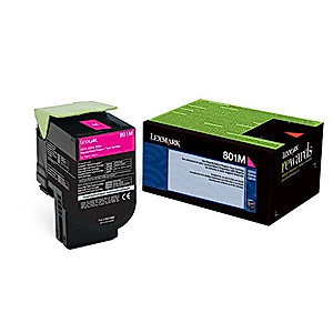 Lexmark (801) toner cartridge set, 80C10C0, 80C10K0, 80C10M0, 80C10Y0