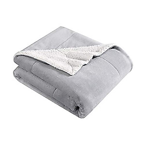 Eddie Bauer Ultra-Plush Collection Throw Blanket - Reversible Sherpa Fleece Cover, Soft & Cozy, Perfect for Bed or Couch, King, Chrome Grey